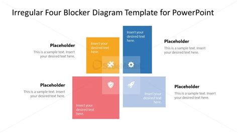 Irregular Four Blocker Diagram Template Slide Slidemodel
