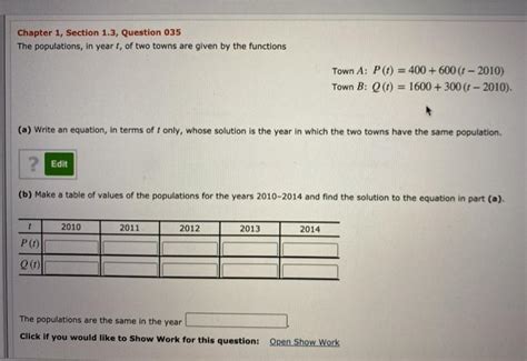 Solved Chapter 1 Section 1 3 Question 035 The Populations