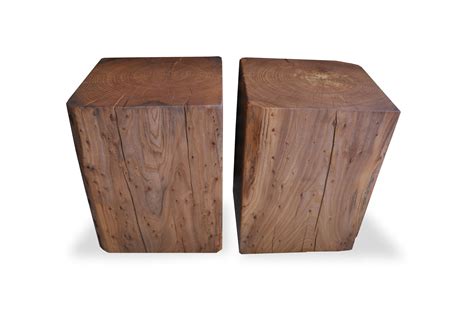 Reclaimed Solid Wood Cube Coffee Tables And Side Tables By Urban Tree
