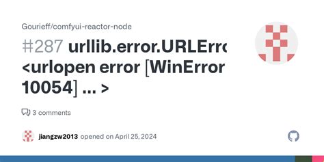 Urlliberrorurlerror · Issue 287 · Gourieffcomfyui Reactor Node · Github