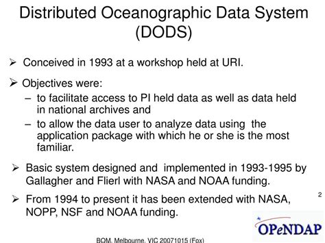 Ppt Opendap The Open Source Project For A Network Data Access Protocol Bom Tutorial