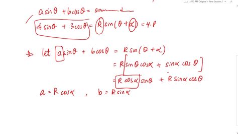Derivation Of Trigonometry R Formula And Examples Youtube