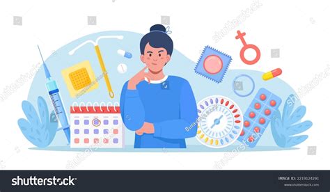 Woman Thinking About Suitable Method Female Stock Vector Royalty Free