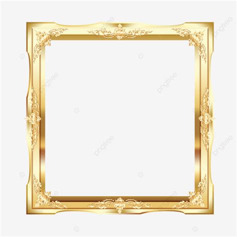 รูปไทย ย้อนยุค กรอบ ลาย เส้นขอบที่แปลกใหม่ สีทอง หรูหรา Png ชายแดน ทอง หรูหราภาพ Png และ Psd