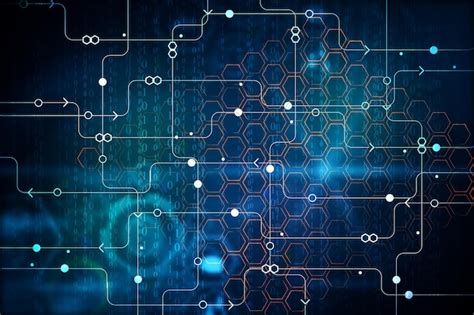 premium photo binary code and circuit background