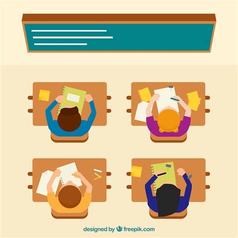 Top Down Classroom Desk Vectors And Illustrations For Free Download Freepik