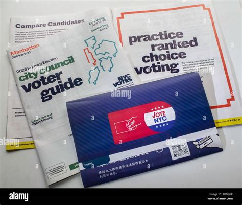 Still Life Of Voting Information Materials For City Council Elections