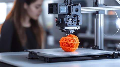 3d Printer Crafting Complex Object With Vibrant Filament Premium Ai Generated Image