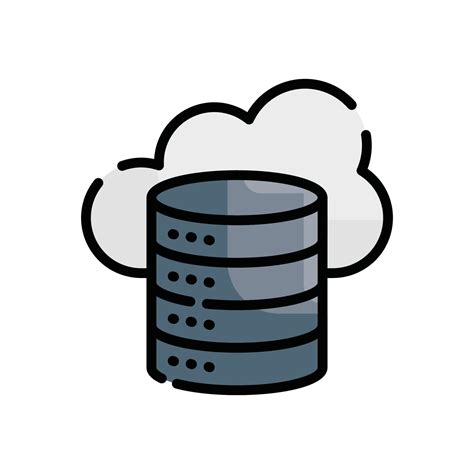 Cloud Data Vector Outline Filled Icon Cloud Computing Symbol Eps 10 File 16878499 Vector Art At