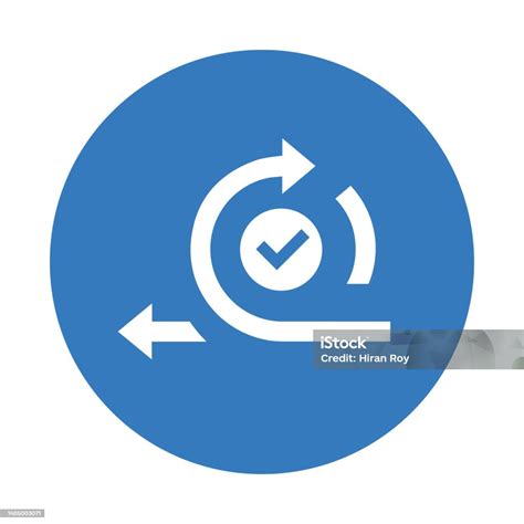 Agile Iteration Scrum Icon Blue Color Design Stock Illustration