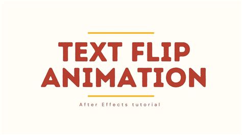 Create Dynamic Text Flip Animation With Cc Page Turn In After Effects Youtube