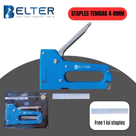 Belter Staples Tembak Ukuran 4 8mm Gun Tacker Stapler Jok Staples Dan