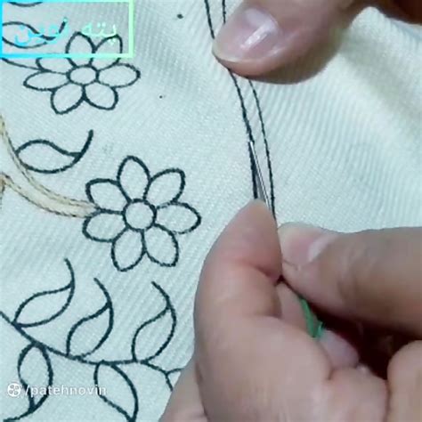 قسمت هفتم پته دوزی ساقه دوزی ساده 2