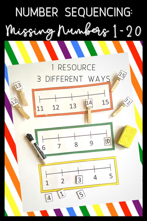 Number Sequence Special Education Math Center Activities Math