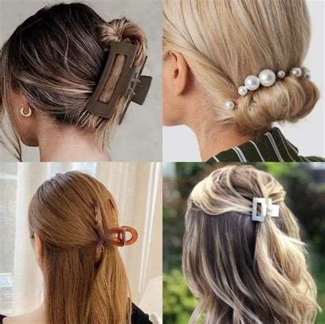 헤어집게핀으로 긴머리 단발 반묶음 올림머리 로우번 집게핀하는법 네이버 블로그