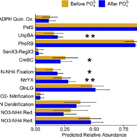 Predicted Relative Abundance Of Phosphorus And Nitrogen Related