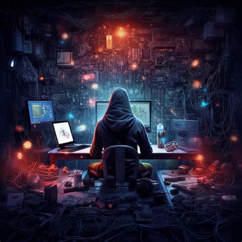 Premium Ai Image Online Security Technology Hacking Background