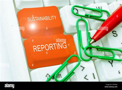 Conceptual Display Sustainability Reporting Word For Give Information