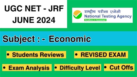 UGC NET JRF JUNE 2024 BabeS REVIEW Economic Cut Off Marks YouTube
