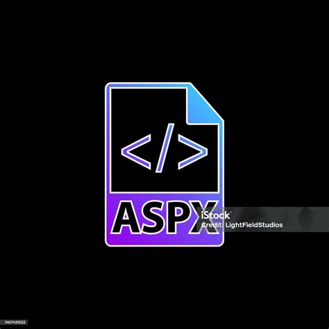 Aspx File Format Blue Gradient Vector Icon Stock Illustration Download Image Now Blue Color