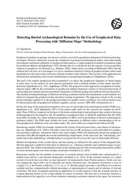 Pdf Detecting Buried Archaeological Remains By The Use Of Geophysical Data Processing With