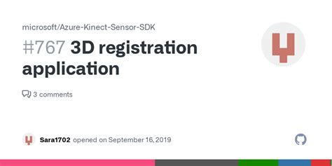 3d Registration Application · Issue 767 · Microsoftazure Kinect Sensor Sdk · Github
