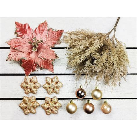 Комплект 25 украси за елха пластмаса текстил 4 модела многоцветни Emag Bg