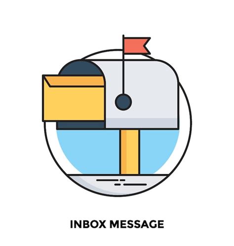 premium vector inbox message flat vector icon