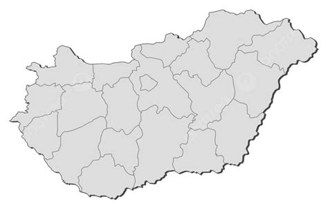 헝가리 지도 여러 카운티가 있는 헝가리 정치 지도 사진 배경 및 무료 다운로드를위한 그림 Pngtree