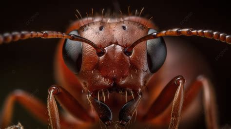 Close Up Of An Ant S Head With Dark Background Picture Of Ants Face