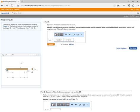 Consider The Rectangular Simply Supported Beam Shown Chegg
