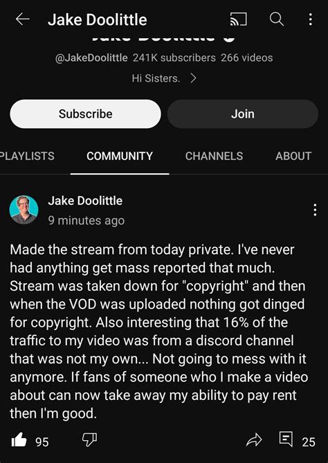 He Did A Stream Called Watching Colleen Videos Until I Laugh Or Something Like That After