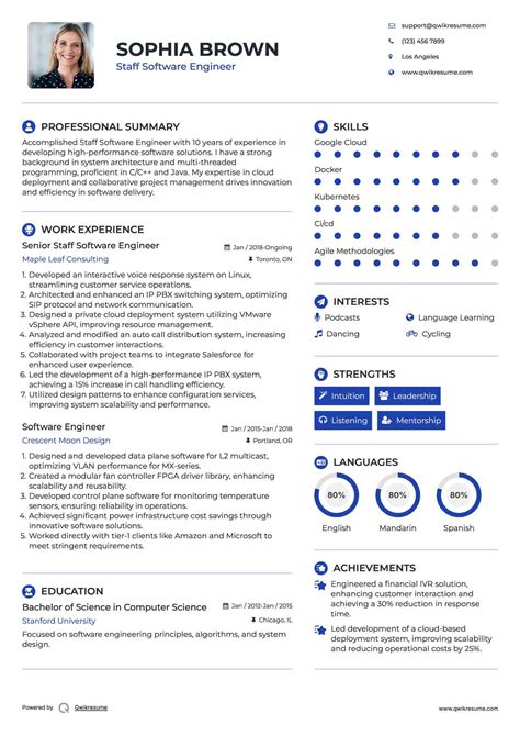 Java Senior Software Engineer Resume Sample Pdf Template