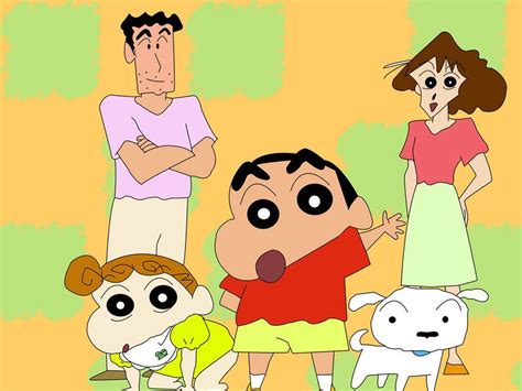 蜡笔小新一家人电脑壁纸 动漫电脑壁纸 52图片网