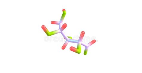 Ribose Molecular Structure Isolated On White Stock Illustration