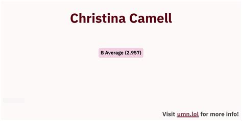Christina Camell Gophergrades
