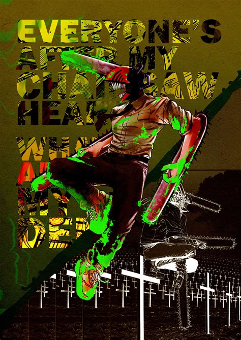 Been Tryna Get Out Of A Creative Block And Made A Csm Poster R Chainsawman