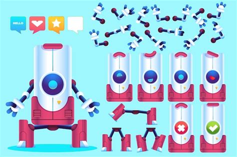 Robotic Game Design Vectors And Illustrations For Free Download