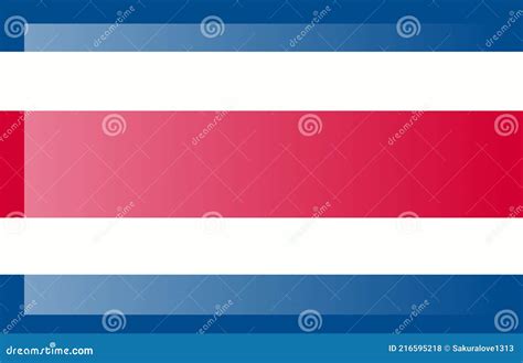 Costa Rican National Official Flag Patriotic Symbol Banner Element