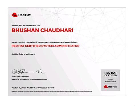 Bhushhan Chaudhari On Linkedin Redhatlinux Redhatcertification Systemadmin