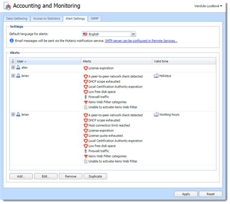 Sending Log Message Alerts