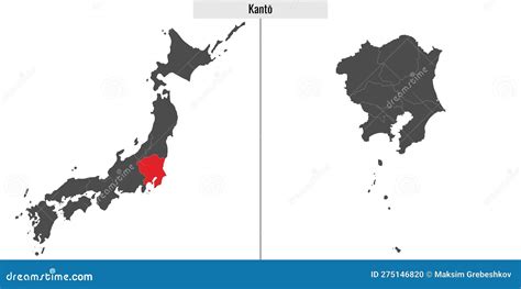 Kanto Map State And District Map Of Kanto Administrative Map Of Kanto With District And
