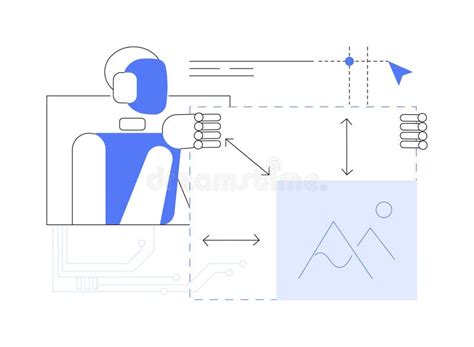 Ai Enhanced Image Resizing Abstract Concept Vector Illustration Stock Vector Illustration Of