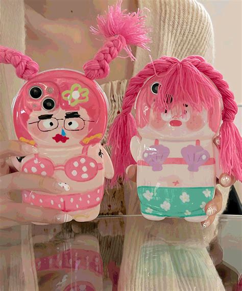 Iphone 핑크 인어공주 비키니 귀여운 캐릭터 젤리 아이폰 케이스 Js0266 에이블리