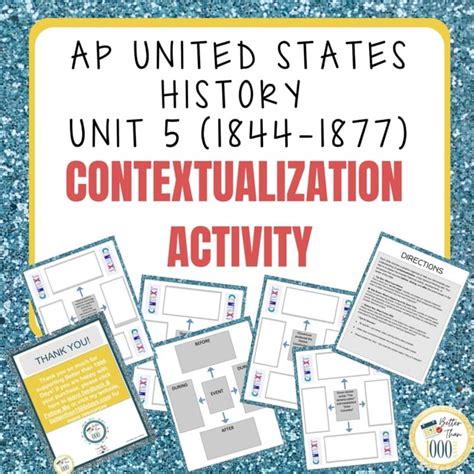 Ap U S History Apush Unit 5 Contextualization Activity 1844 1877 Civil War