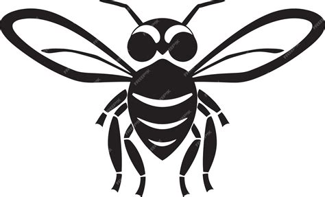 Mighty Wingspan Hornet Mascot Black Logo Design Unveil The Fury Hornet