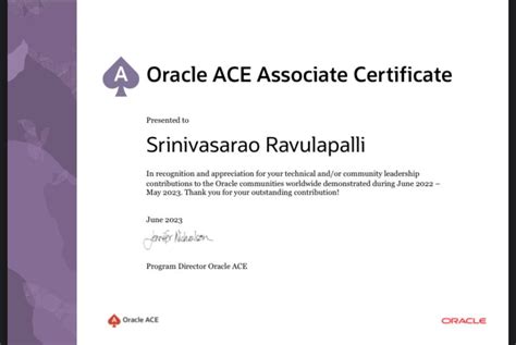 Srinivasarao Ravulapalli On Linkedin Oracleace Oracledatabase Oracleebs Oracle Oracledba