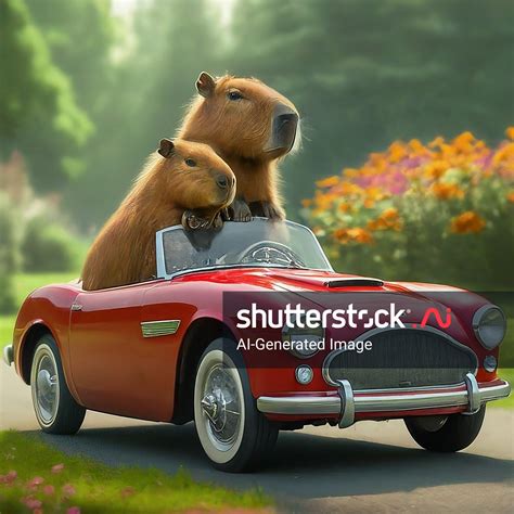 Three Capybara Driver Car Ai Generated Image 2480308503 Shutterstock