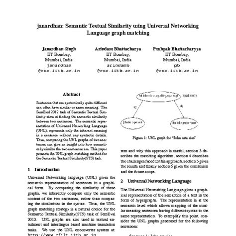 Janardhan Semantic Textual Similarity Using Universal Networking Language Graph Matching Acl