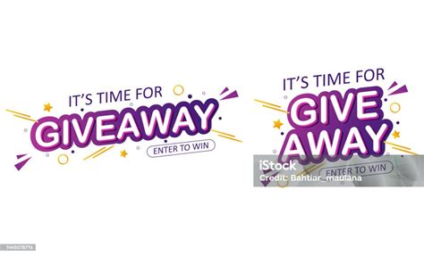 경품 텍스트 배너 소셜 미디어 게시물 또는 웹 사이트 배너에 대한 포스터 디자인 템플릿을 얻기 위해 경품을 입력하십시오 벡터